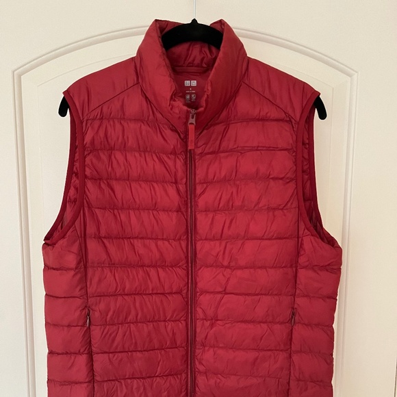 Uniqlo | Jackets & Coats | Uniqlo Red Ultra Ligth Down Vest | Poshmark